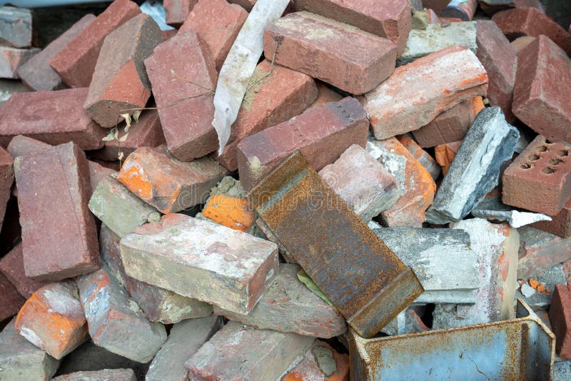 Pile of Rubble Construction Site Stock Image - Image of cracked ...