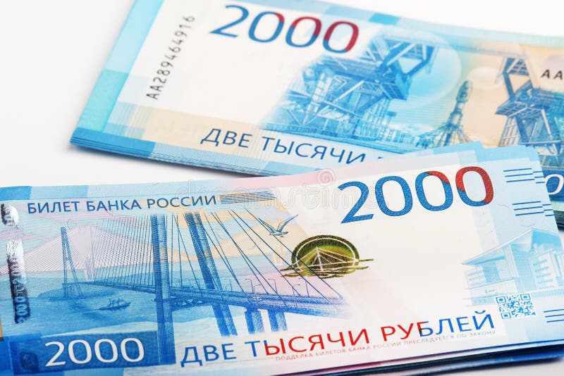 A Pile of Russian Banknotes Stock Photo - Image of ruble, financial ...