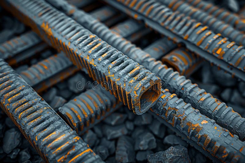 A Pile of Rusted Steel Rods Stock Image - Image of outdoor, bolt: 313483123