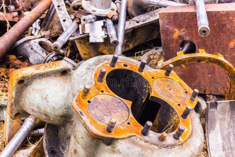 A Pile of Rusty Iron Garbage Stock Image - Image of waste, industrial ...