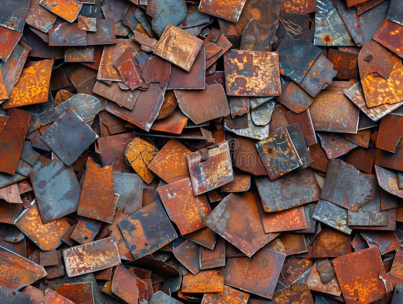 A Pile of Rusty Metal Pieces Stock Image - Image of rusty, rust: 316486603