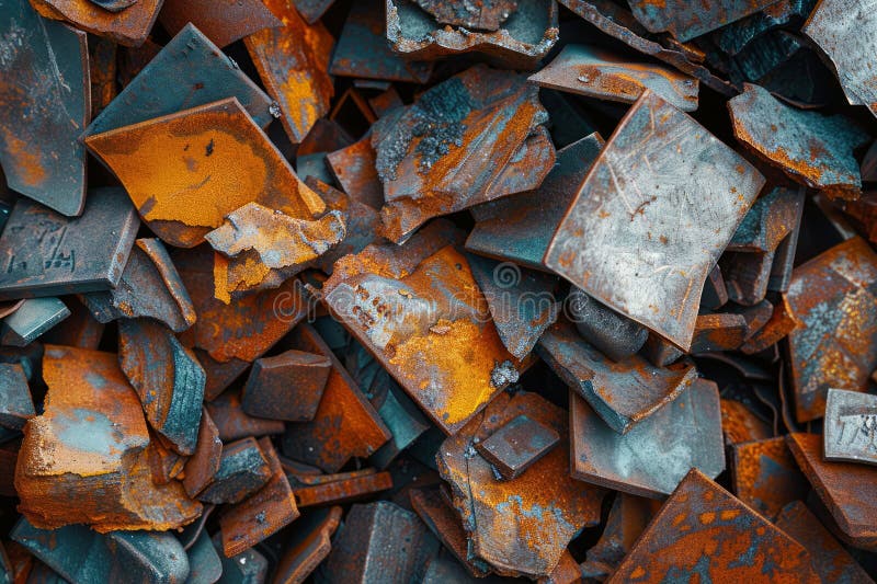 A Pile of Rusty Metal Pieces Stock Image - Image of pile, rust: 313482985