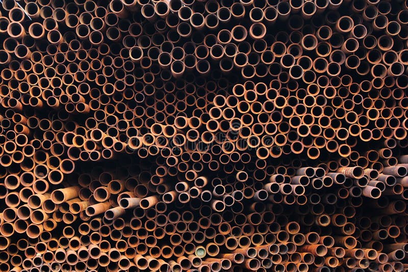 Pile of Rusty Metal Pipes As Industrial Background Stock Image - Image ...