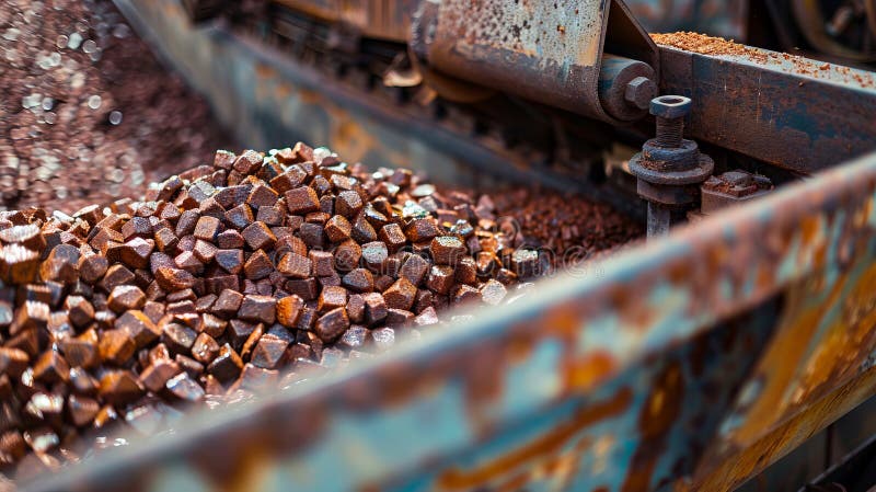 A Pile of Rusty Metal and Rocks Stock Photo - Image of container, train ...