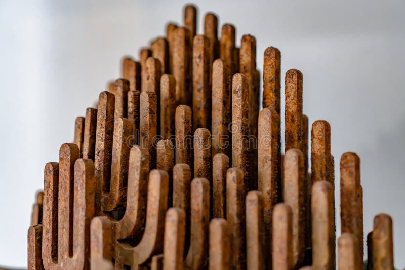 An Old Rusty Ax Sticks Out of a Stump. Stock Photo - Image of lumber ...