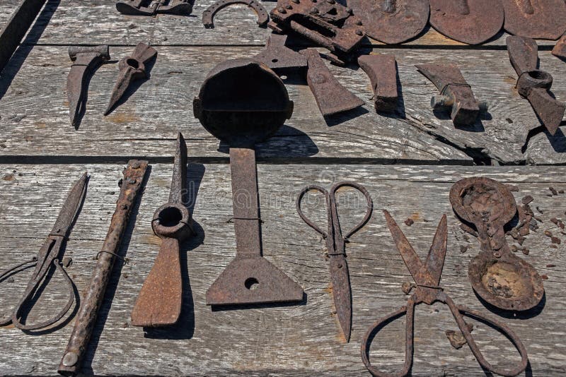 A Pile of Rusty Metal Tools Stock Image - Image of construction, repair ...