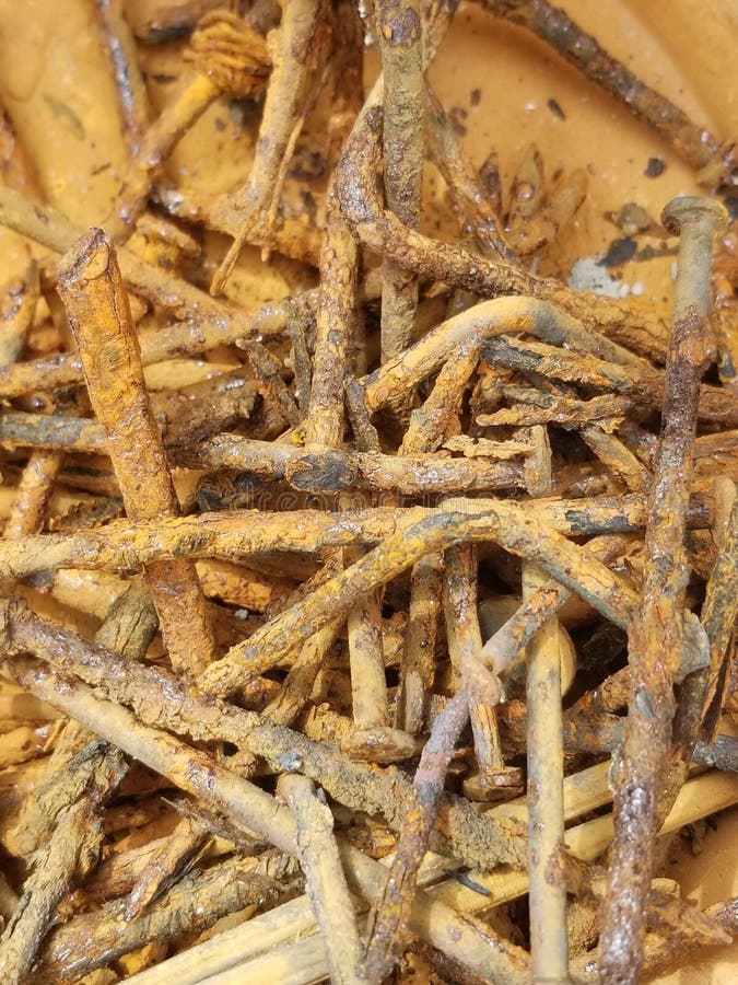 Pile of rusty nails stock photo. Image of rusty, nails - 282327838