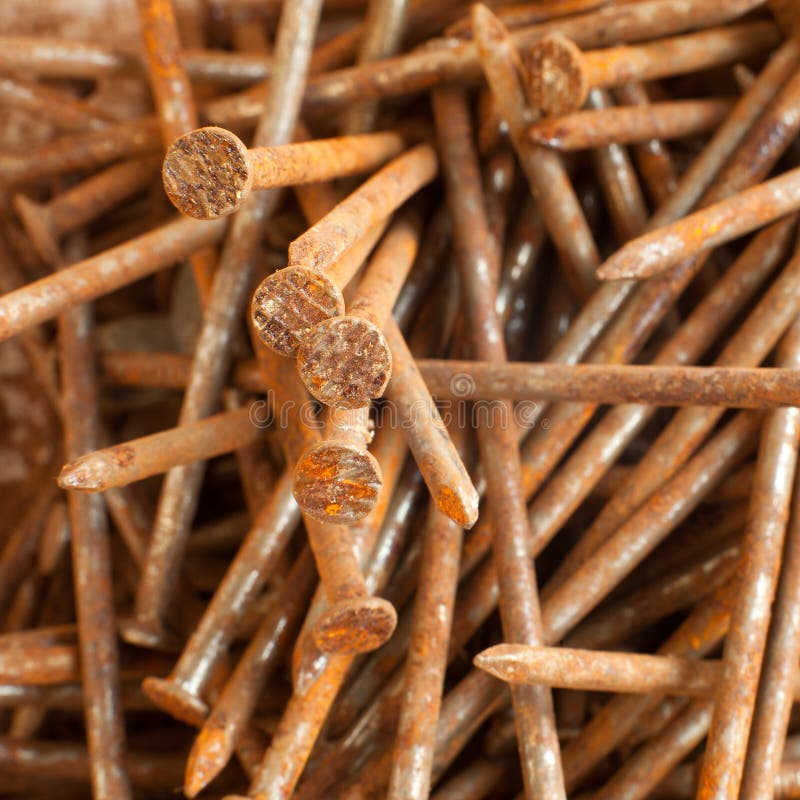 Pile of rusty nails stock photo. Image of background - 50259928