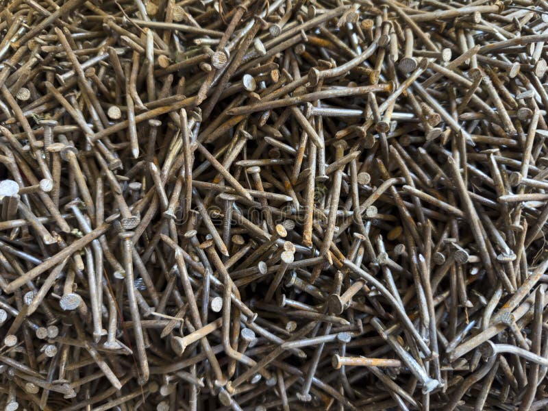 Pile of Rusty Nails for Construction or Carpentry Stock Image - Image ...