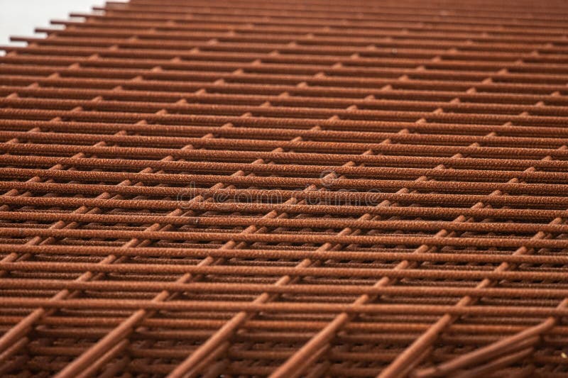 Pile of Rusty Rebar on Concrete Floor.. Stock Photo - Image of metal ...