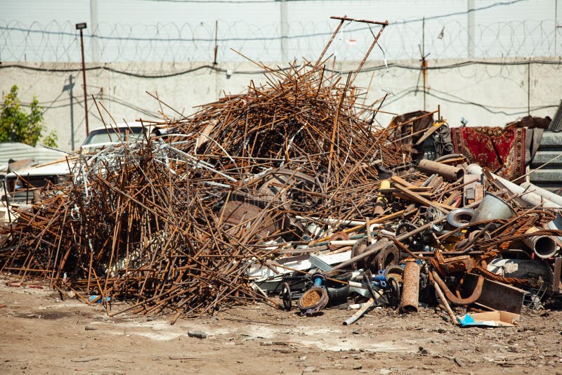 Pile of Rusty Scrap Metal in a Landfill Stock Image - Image of ecology ...