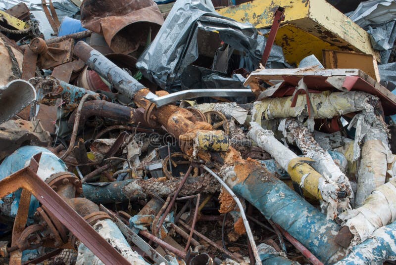 Pile of rusty scrap metal stock image. Image of fine - 64446555