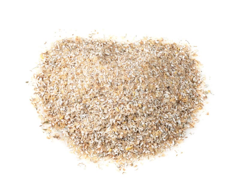 Pile of Rye Bran Closeup on White Stock Image - Image of milled, plate ...