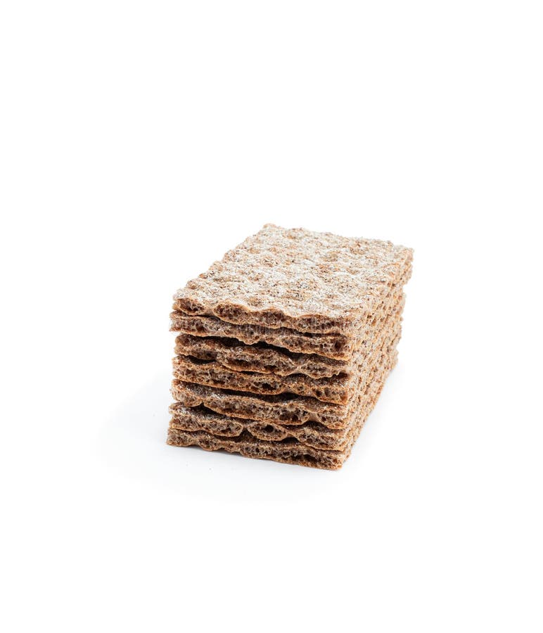 Pile Rye Crisps Isolated White Background Stock Photos - Free & Royalty ...
