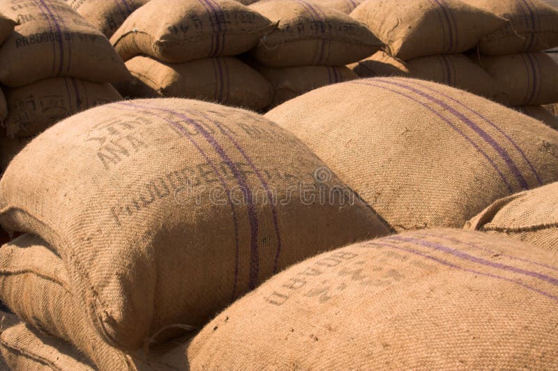Pile of sacks stock image. Image of warehouse, pile, store - 1307413