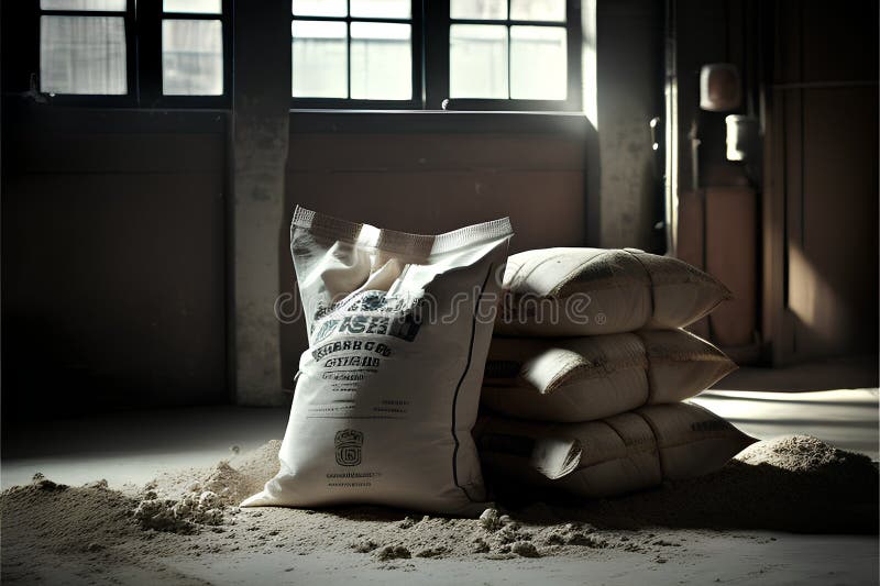 Pile of Sand Bags in Abandoned Factory. Selective Focus Stock ...