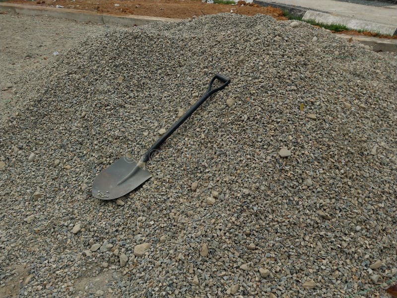 A Pile of Sand at a Construction Project Site Stock Photo - Image of ...