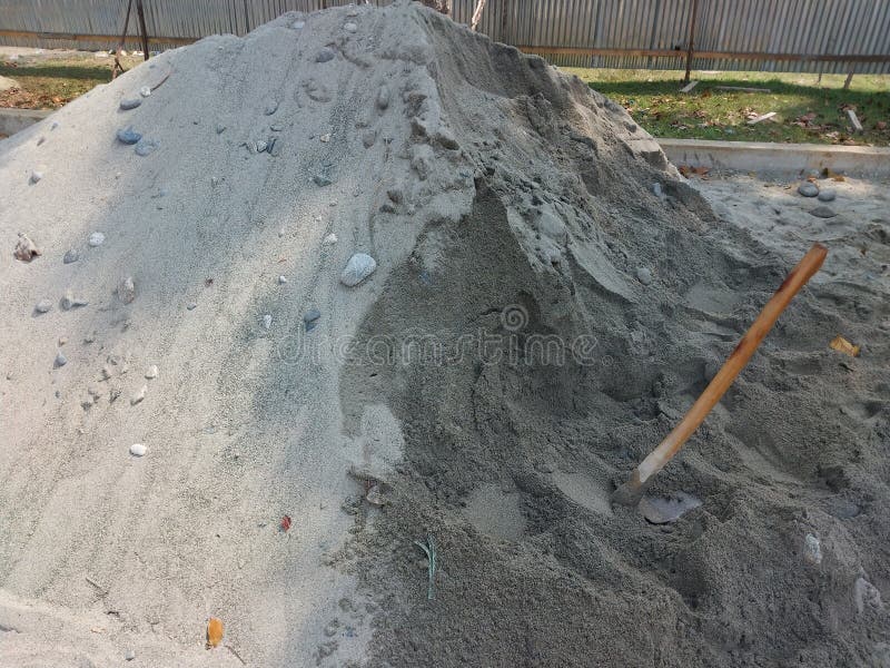 A Pile of Sand at a Construction Project Site Stock Photo - Image of ...