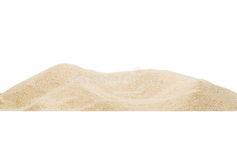 Pile Sand Dune Isolated on White Stock Photo - Image of texture, beach ...