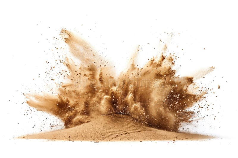 Pile of Sand with Dust Cloud, Suitable for Construction or ...