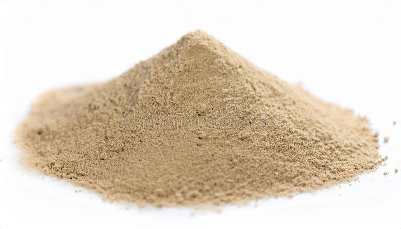 Pile of Sand Isolated on White Backdrop. Natural Material Stock ...