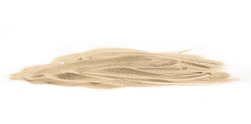 Pile Sand Beach Isolated on White Background. Sand Dune with Clipping ...