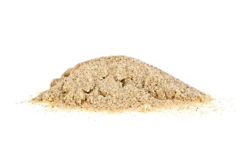 Pile of Sand Isolated on White Background Stock Image - Image of ...