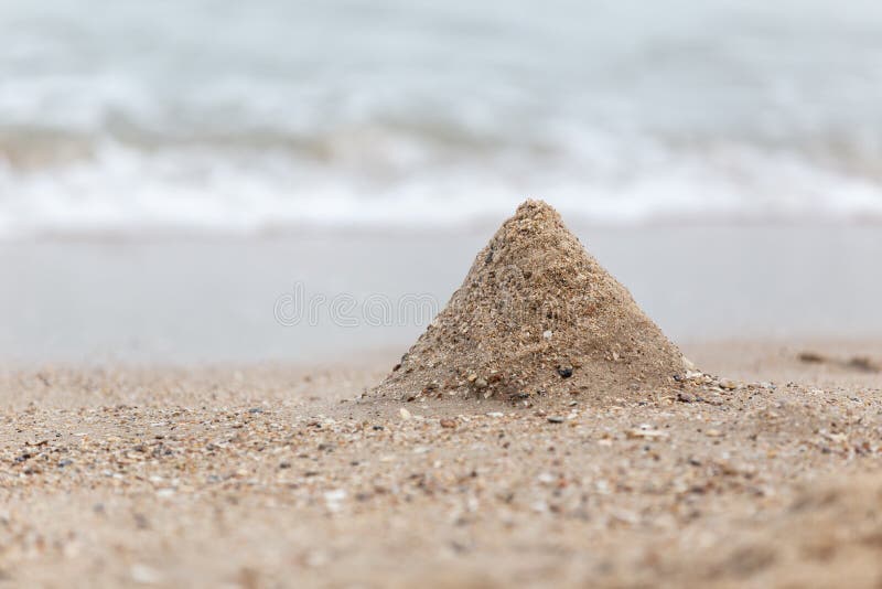 Pile of sand stock image. Image of design, construction - 145675509