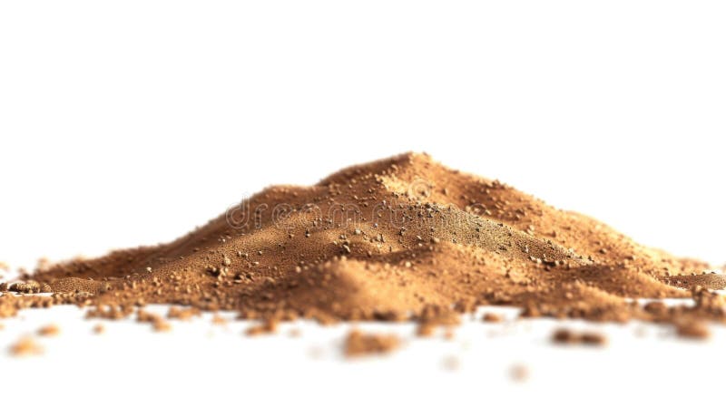 Pile Sand Sits Top White Surface Simple Natural Stock Photos - Free ...