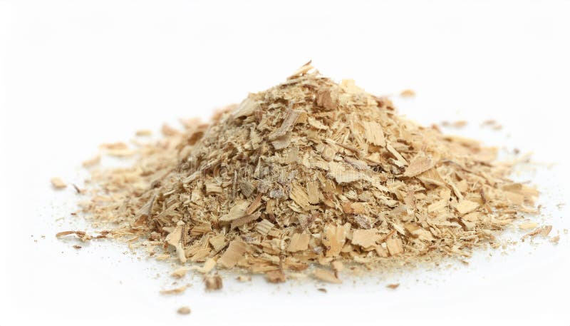 Pile of Saw Dust Isolated on White Backdrop. Natural Material Stock ...