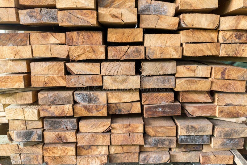 Pile of sawn timber stock photo. Image of natural, environment - 72711630