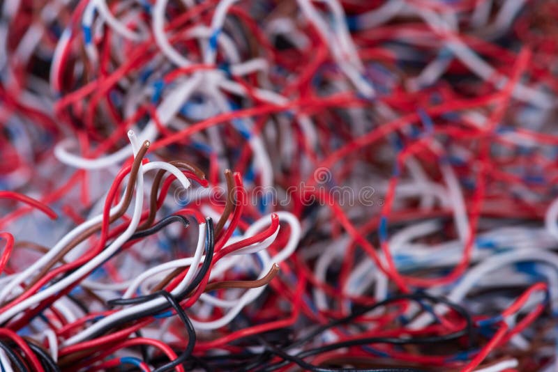 Pile of Electrical Copper Cable Cross Section Stock Image - Image of ...