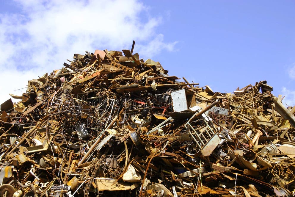 Pile of scrap metal stock photo. Image of trash, discard - 273592
