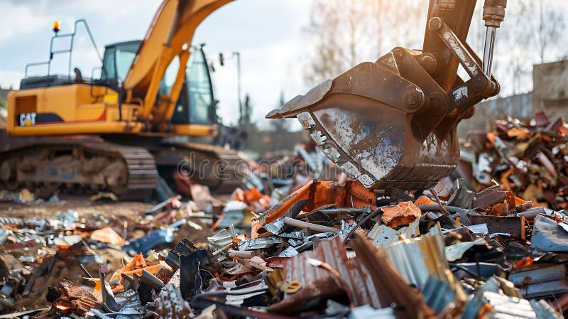 Pile of Scrap Metal, Iron and Steel at the Construction Site Stock ...