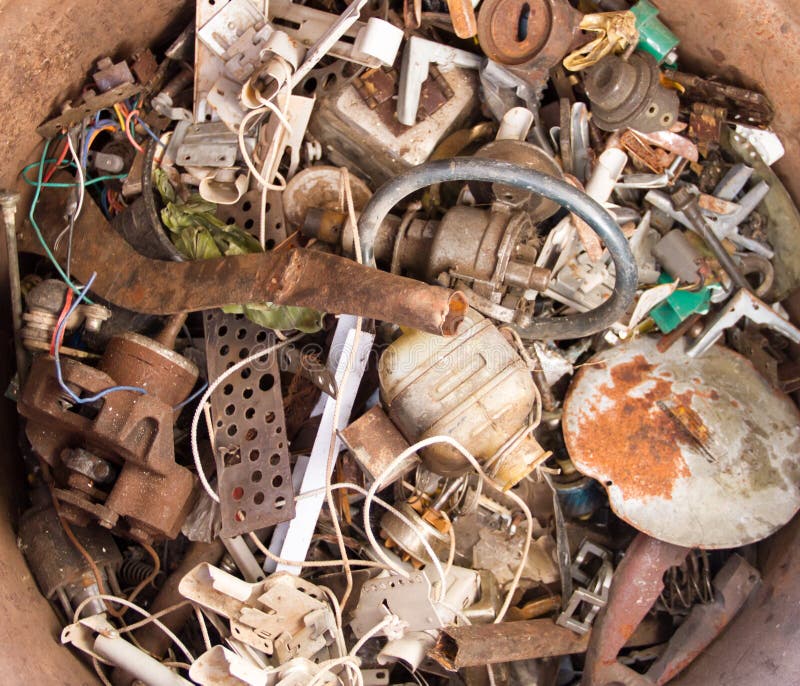 Pile scrap stock image. Image of crushed, garbage, nails - 44452095