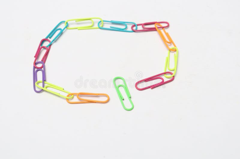 A Pile of Several Colorful Paper Clips. a Tool for Clamping and Joining ...