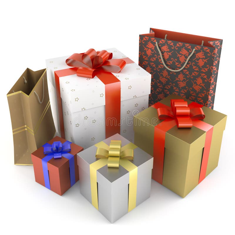 Pile of Several Different Gifts Stock Illustration - Illustration of ...