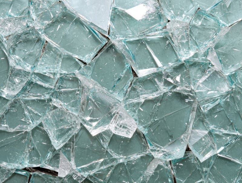 Pile of Shattered Glass Shards. Stock Illustration - Illustration of ...