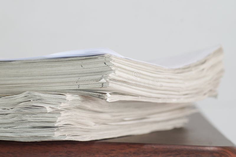 Pile of sheet paper stock photo. Image of paperwork, file - 98720438