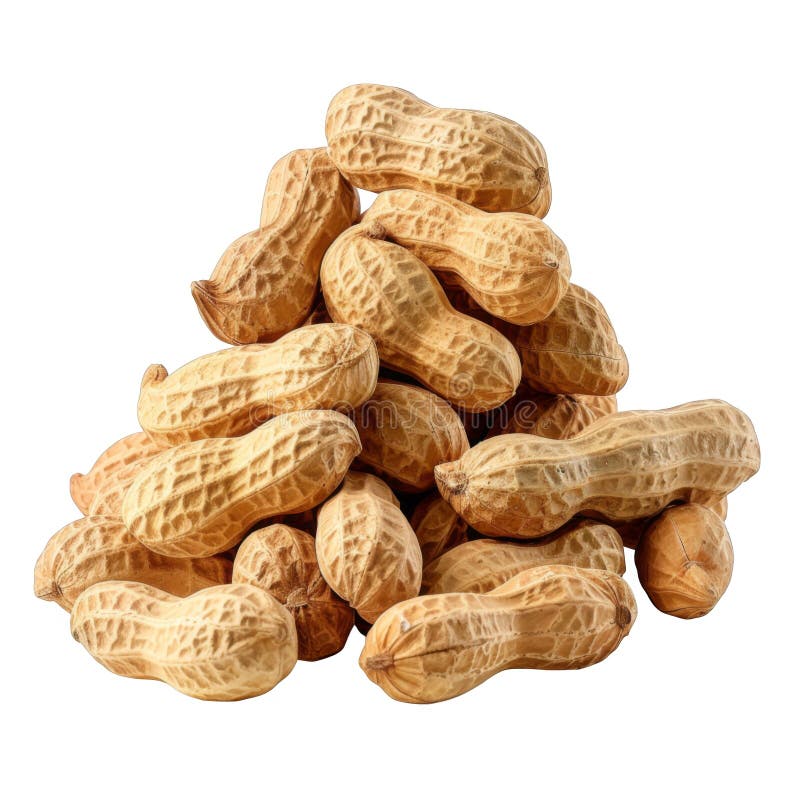 A Pile of Shelled Peanuts Isolated on a Black Background Stock Photo ...