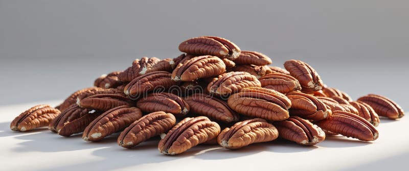 Pile of Shelled Pecan Nuts Showcasing Their Rich Texture and Color ...