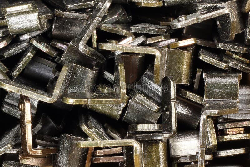 Pile of Shiny Steel Parts. Heap of Scrap Metal Stock Image - Image of ...