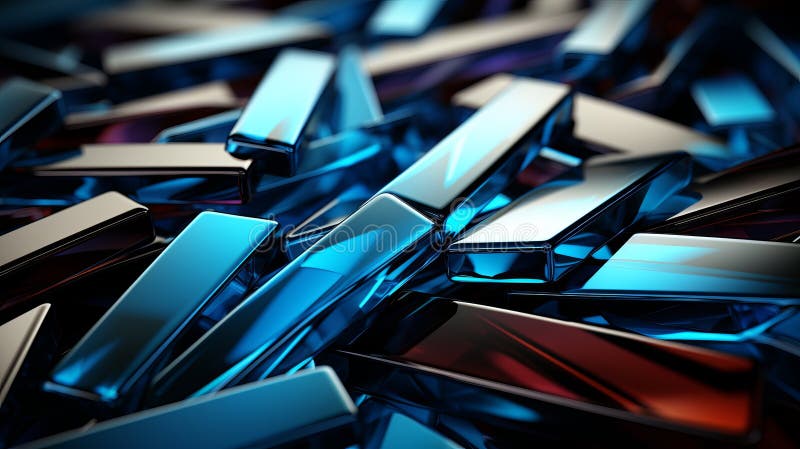 A Pile of Shiny Blue and Red Objects Stock Illustration - Illustration ...