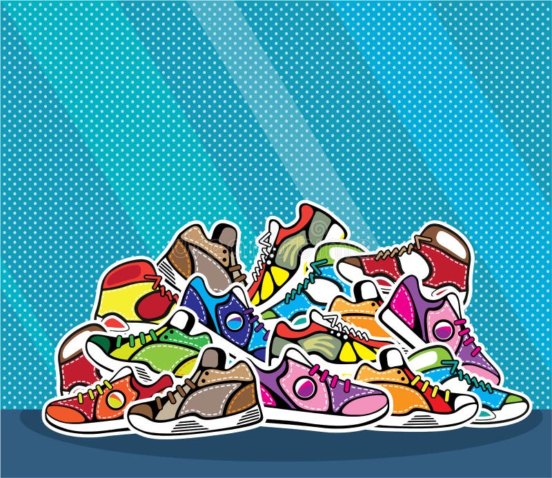 Retro Pop Art Shoes Stock Illustrations – 620 Retro Pop Art Shoes Stock ...