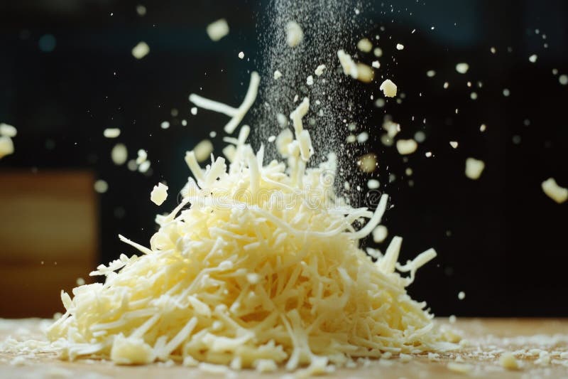 A Pile of Shredded Cheese Covered in Flour, Useful for Baking or ...