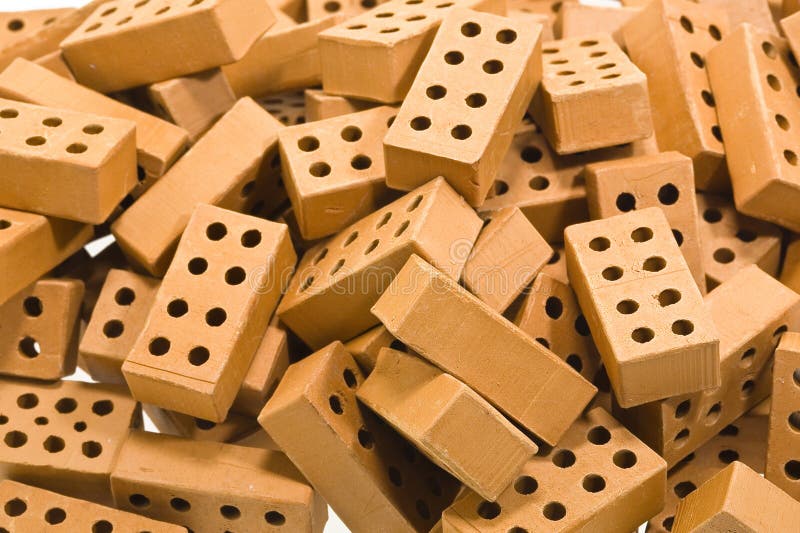 Pile of Smal Bricks Model - Construction Site, Building Activity Stock ...