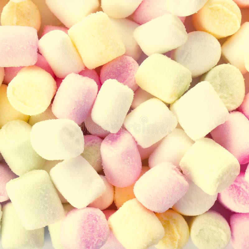A Pile of Small Colored Puffy Marshmallows May Use As Background Stock ...