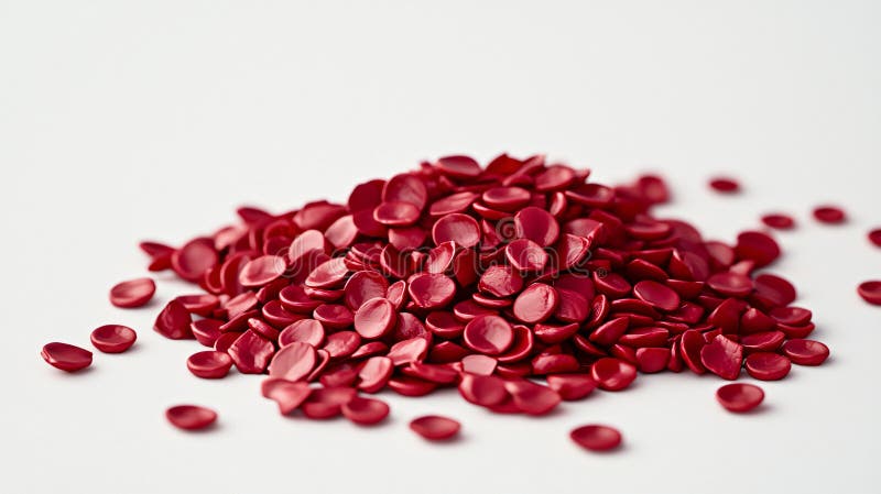 Red Polymer Pellets Plastic Granules Raw Material AI Generated. Stock ...