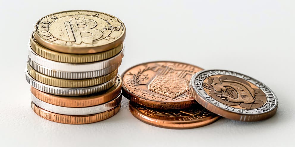 A Pile Small Stack of Fantasy Copper Stock Illustration - Illustration ...