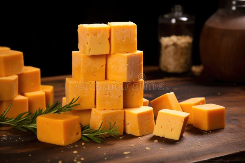 Pile of Smoked Cheese Blocks Stock Photo - Image of savory, dairy ...